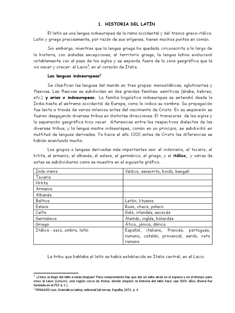 Historia y Evolución del Latín | PDF | latín | Género gramatical