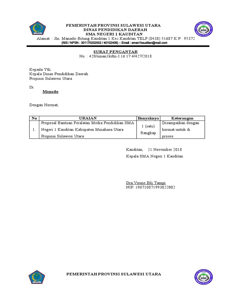 Proposal Bantuan Peralatan Tik | PDF