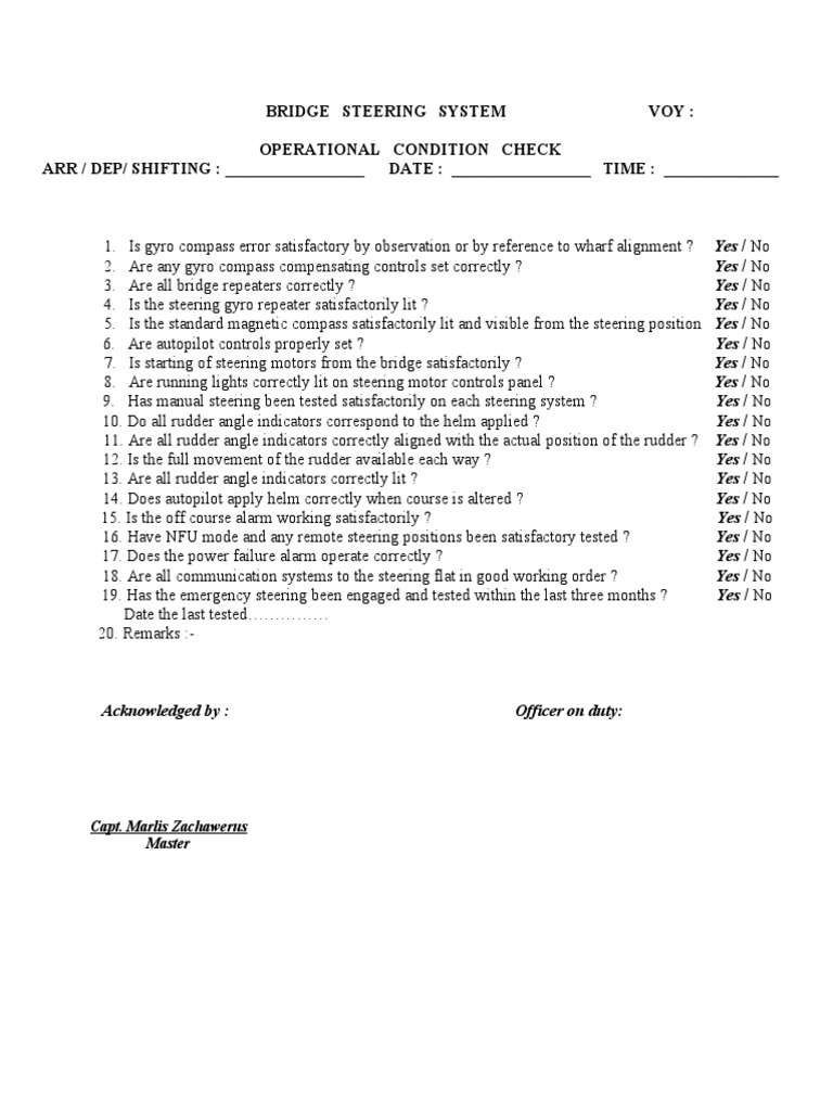 Bridge Steering System | PDF | Compass | Rudder
