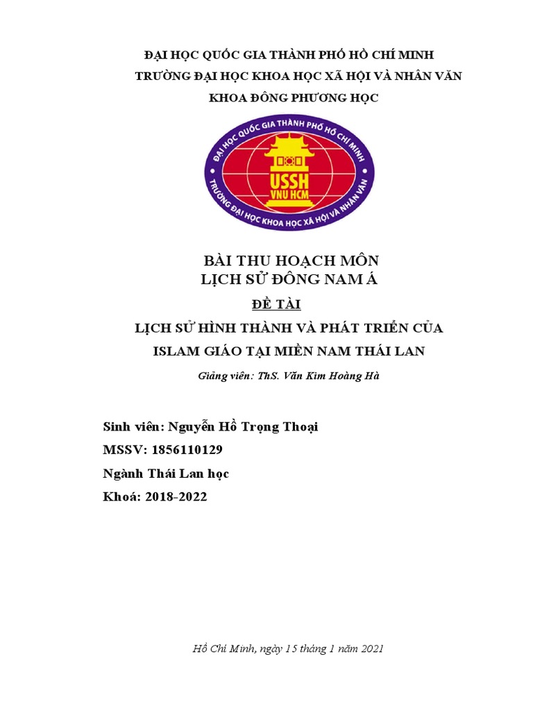 (123doc) - Lich-Su-Hinh-Thanh-Va-Phat-Trien-Cua-Islam-Giao-Tai-Mien-Nam-Thai-Lan | PDF