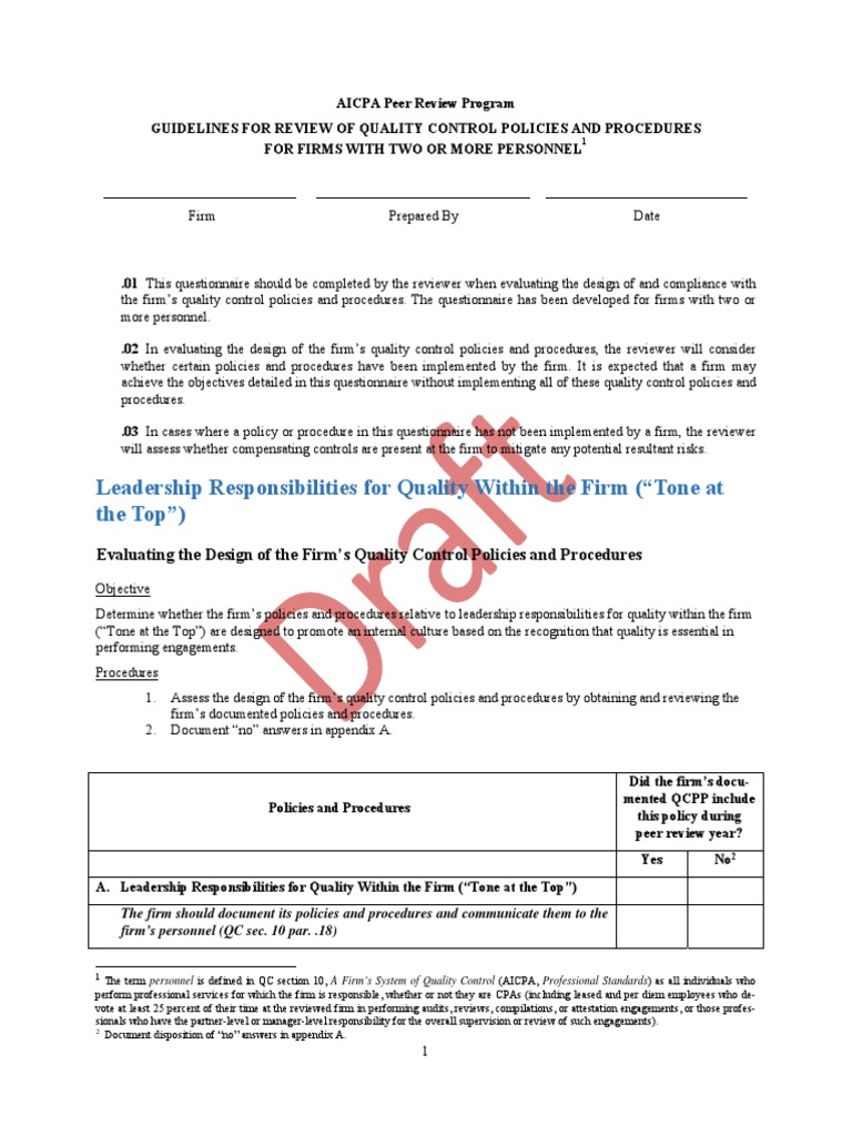 Quality Control Policies and Procedures | PDF | Competence (Human ...