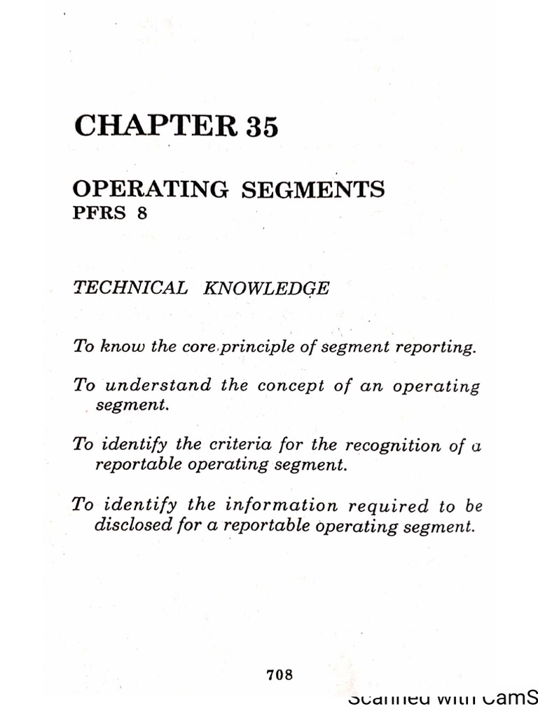 Chapter 35 - Operating Segments - PFRS 8 | PDF
