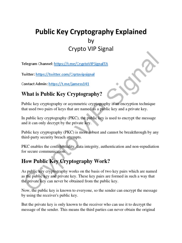 Public Key Cryptography Explained | PDF