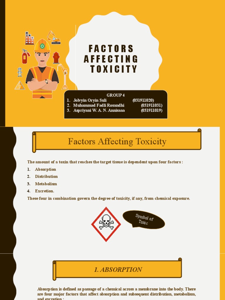 Group 4 - Factors Affecting Toxicity | PDF | Toxin | Toxicity