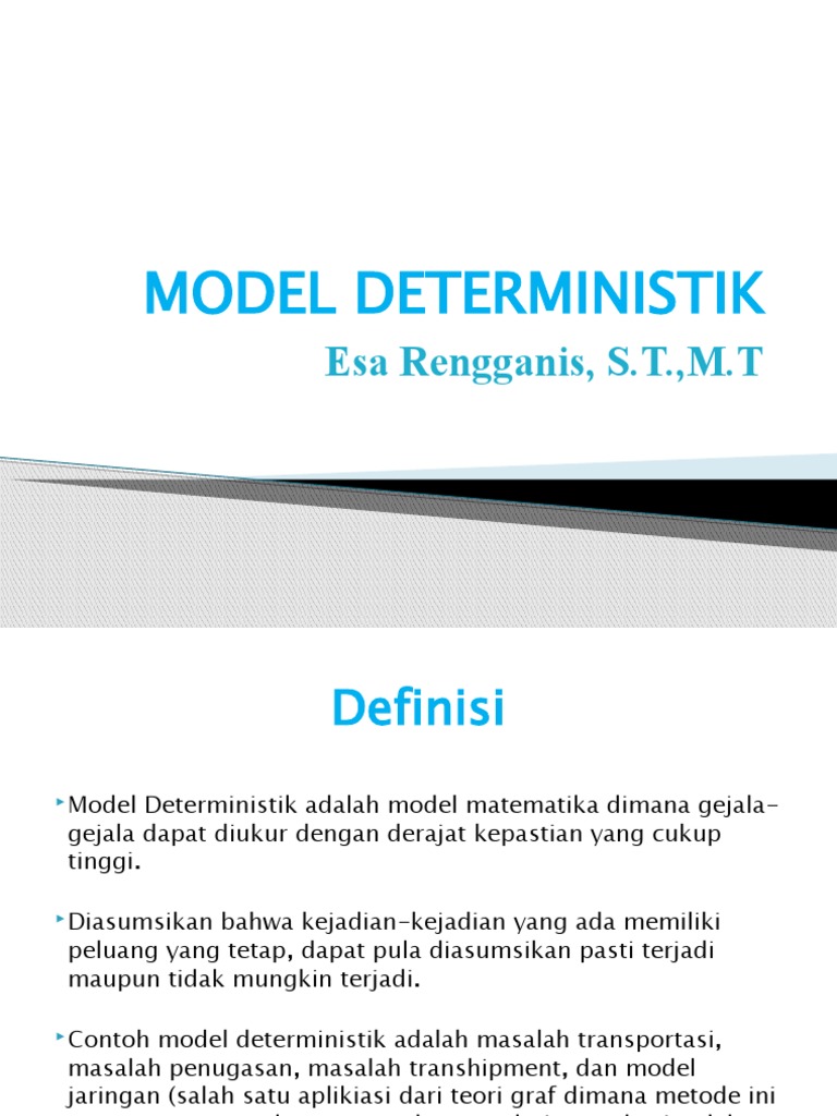 Model Deterministik dalam Riset Operasi | PDF