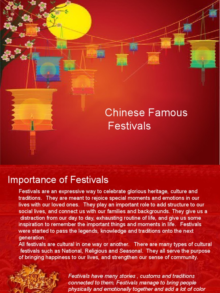 Chinese Famous Festivals | PDF | Traditions | Rituals