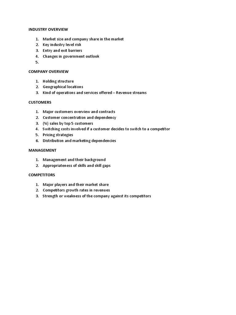 Industry Overview and Company Analysis | PDF