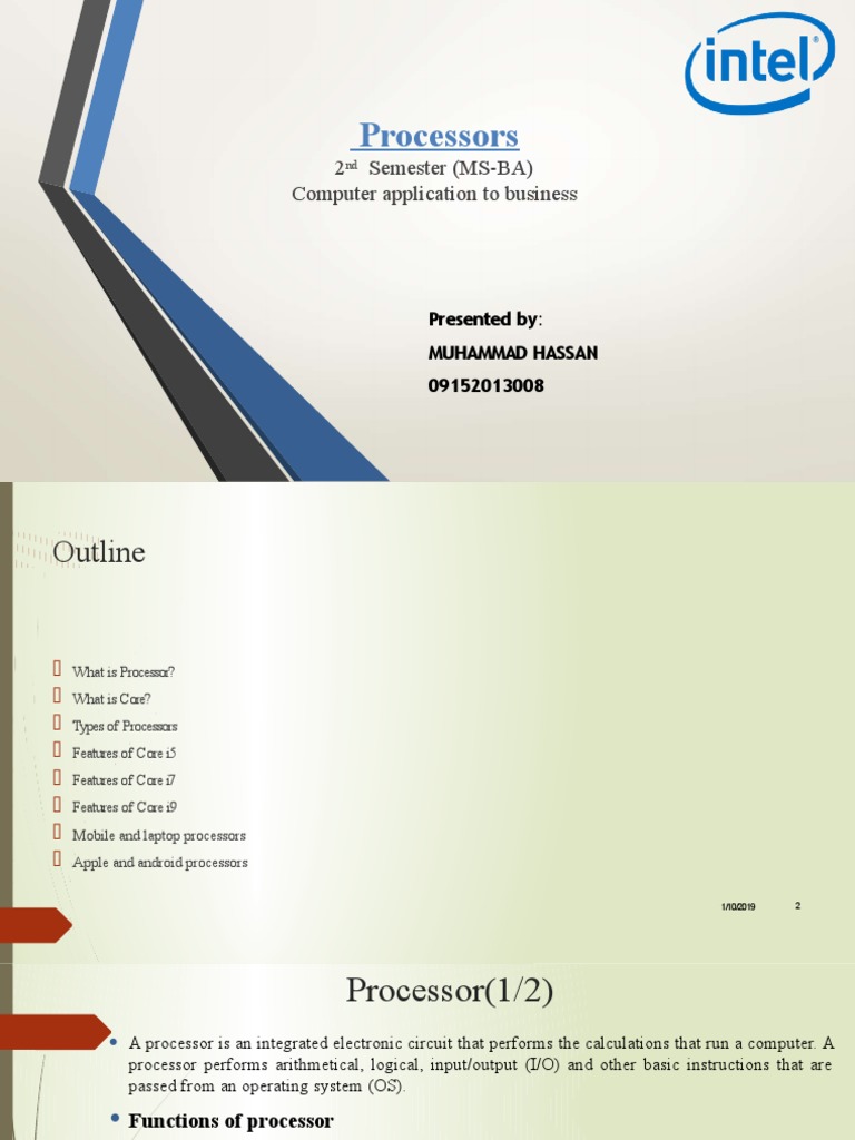 Processors: 2 Semester (MS-BA) Computer Application To Business | PDF ...