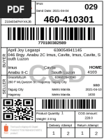 Sample JNT Waybill | PDF