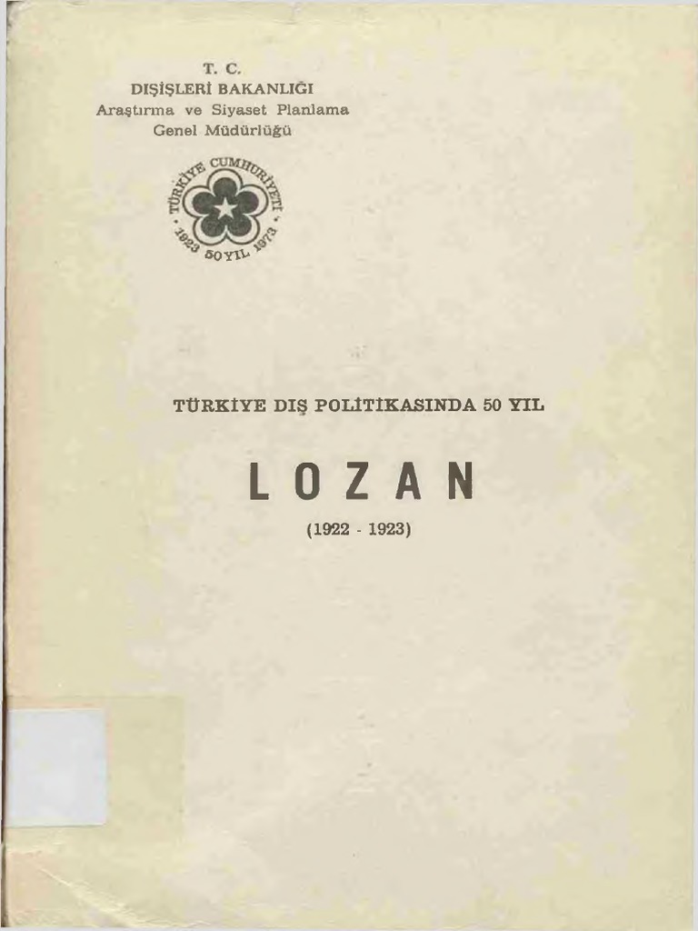 50 Yil Lozan 1922 1923 Seha Meray | PDF