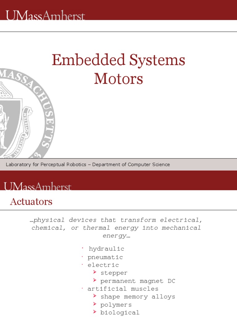 Embedded Systems Motors: Laboratory For Perceptual Robotics ...