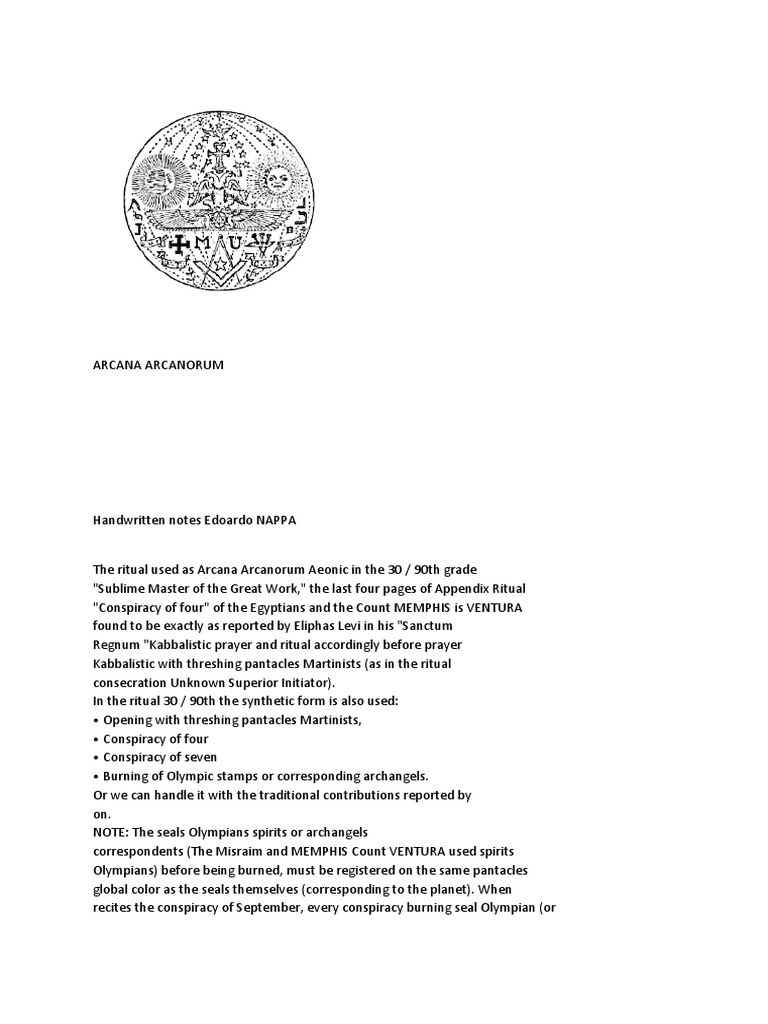 Arcana Arcanorum | PDF | Aramaic Words And Phrases | Kabbalistic Words ...