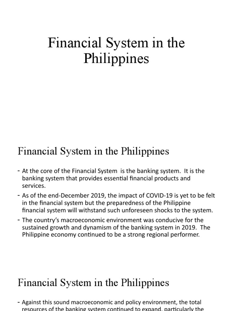 Lesson 9.09.20 Financial System in The Philippines | PDF | Finance ...