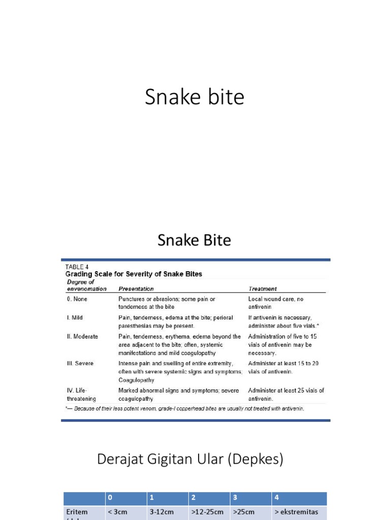 Snake Bite | PDF