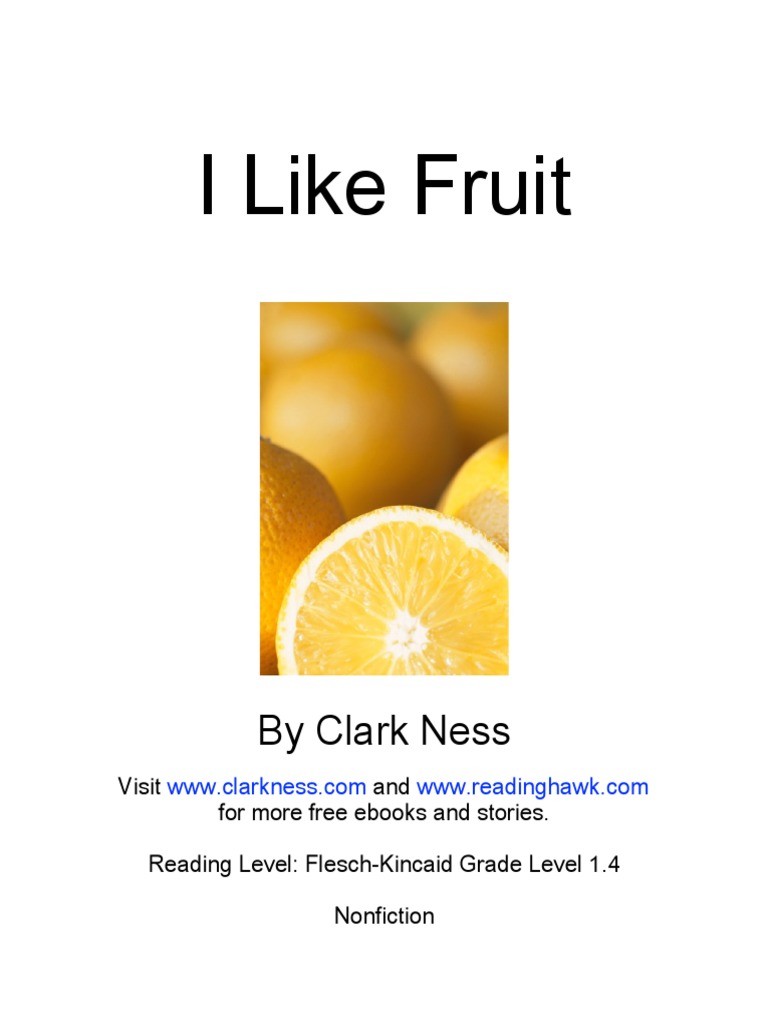 I Like Fruit | PDF