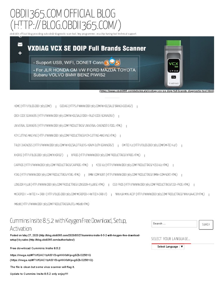 Cummins Insite 8.5.2 With Keygen Free Download, Setup, Activation ...
