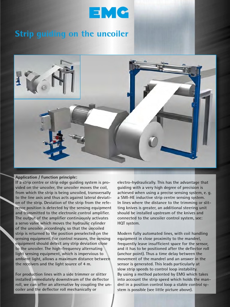 Strip Guiding On The Uncoiler: Application / Function Principle | PDF ...