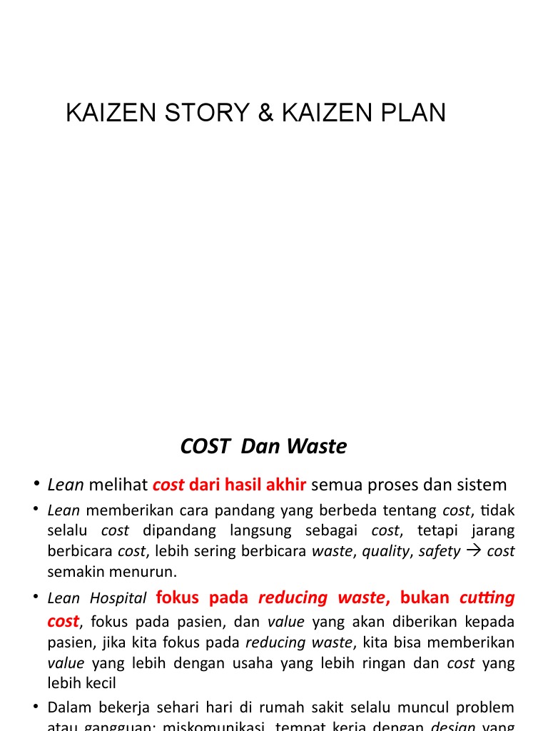 Kaizen Story Dan Kaizen Plan | PDF