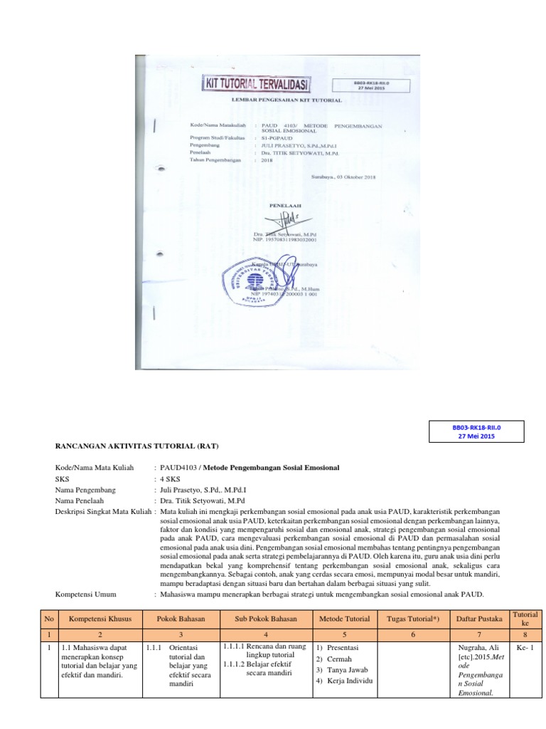 PAUD - PAUD4103 - Metode Pengembangan Sosial Emosiaonal | PDF PAUD - PAUD4103 - Metode Pengembangan Sosial Emosiaonal | PDF