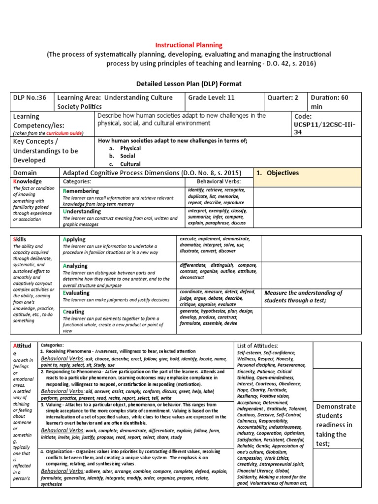 Adapting to New Challenges: A Detailed Lesson Plan on How Human ...