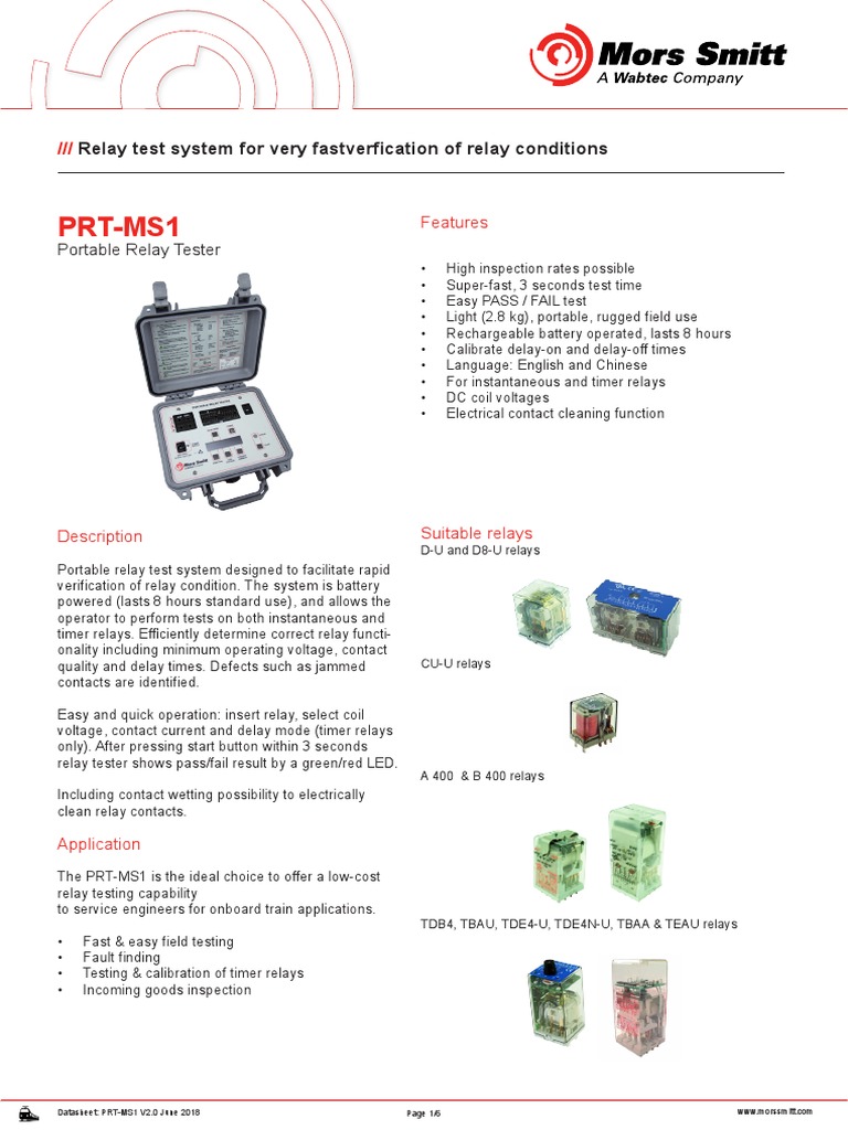 Datasheet PRT ms1 v2 0 | PDF | Relay | Electrical Components