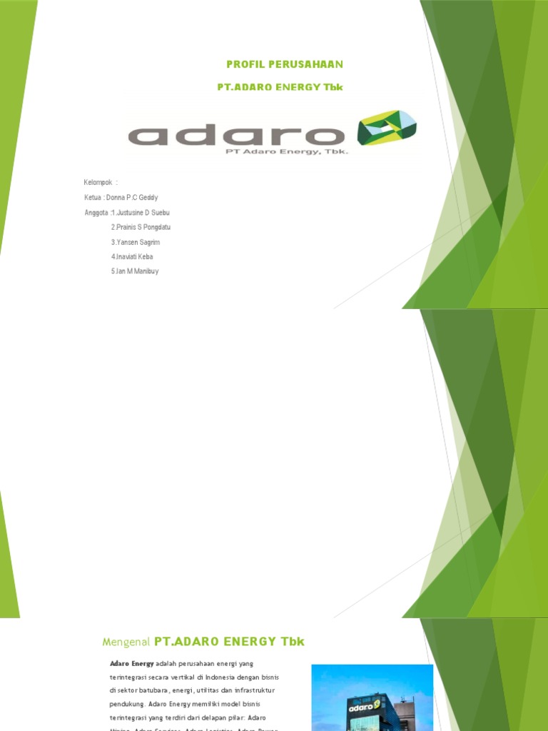 Profil dan Sejarah PT Adaro Energy Tbk | PDF | Teknologi & Rekayasa