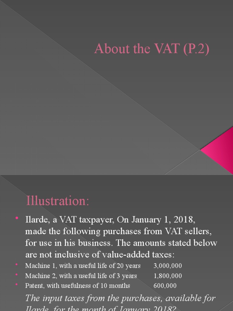 About The VAT (P | PDF | Value Added Tax | Taxes
