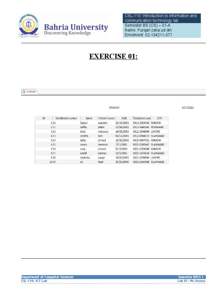 Lab 7 Ict | PDF | Telecommunications | Information And Communications ...