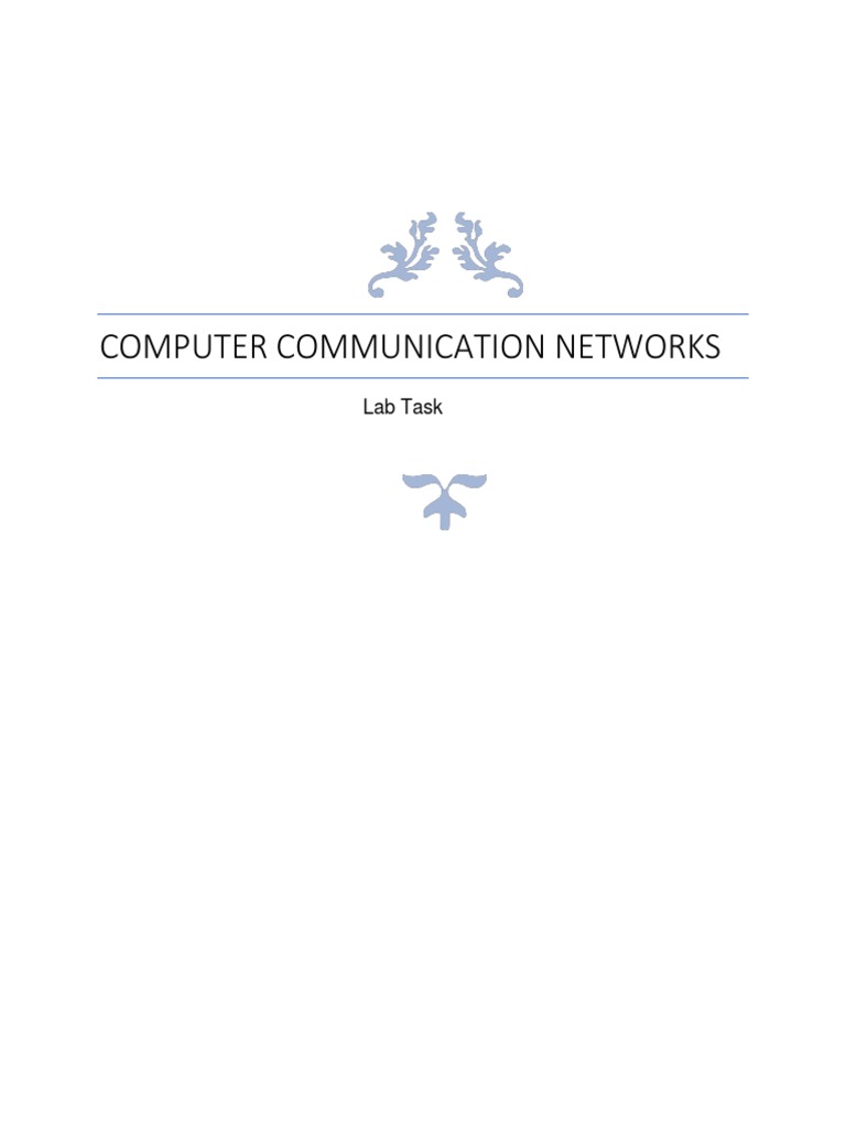 Lab Task CCN | PDF | Teaching Methods & Materials | Computers
