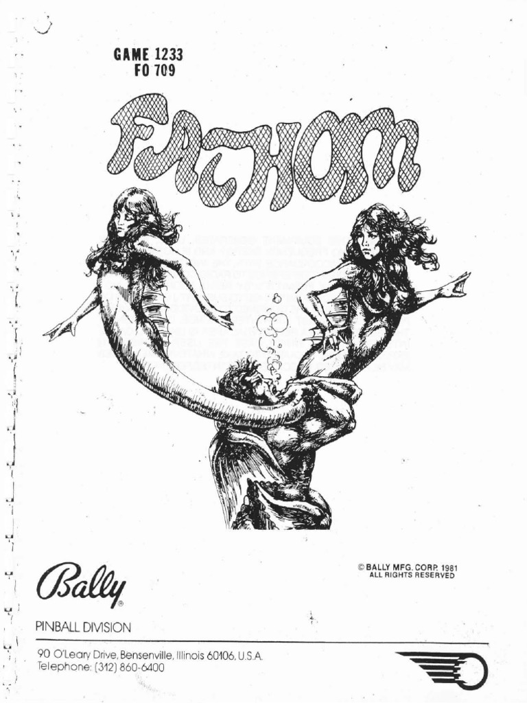 Bally 1981 Fathom English Manual | PDF | Leisure | Sports