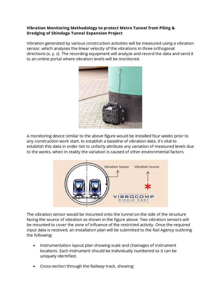 Vibration Monitoring Methodology For Piling | PDF | Rail Transport ...