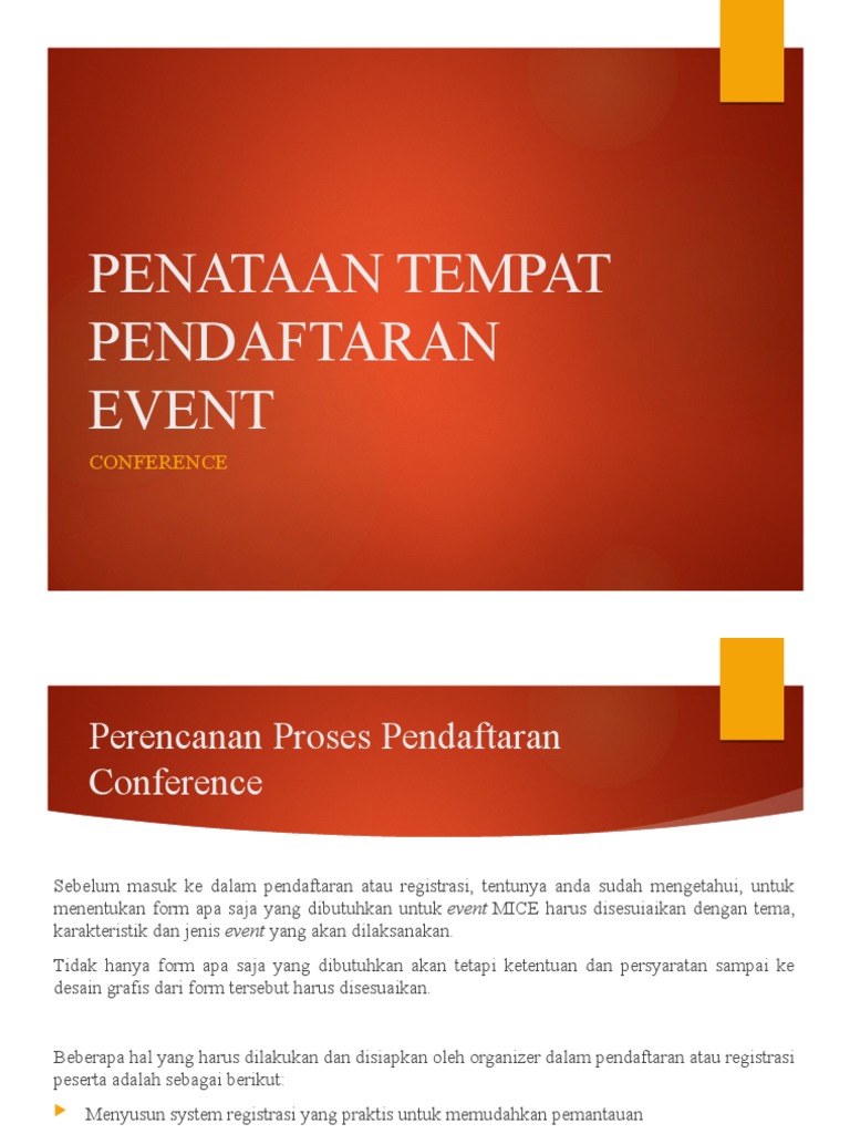 Panduan Registrasi Event Conference | PDF