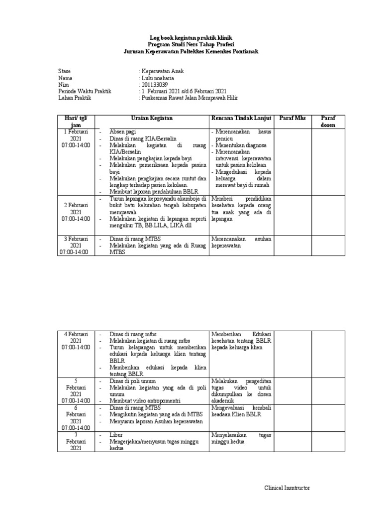 LOGBOOK Harian | PDF