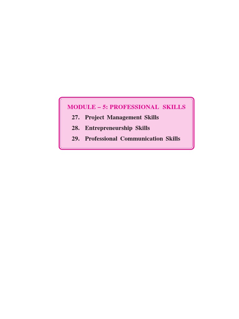 Module - 5: Professional Skills | PDF | Project Management | Business