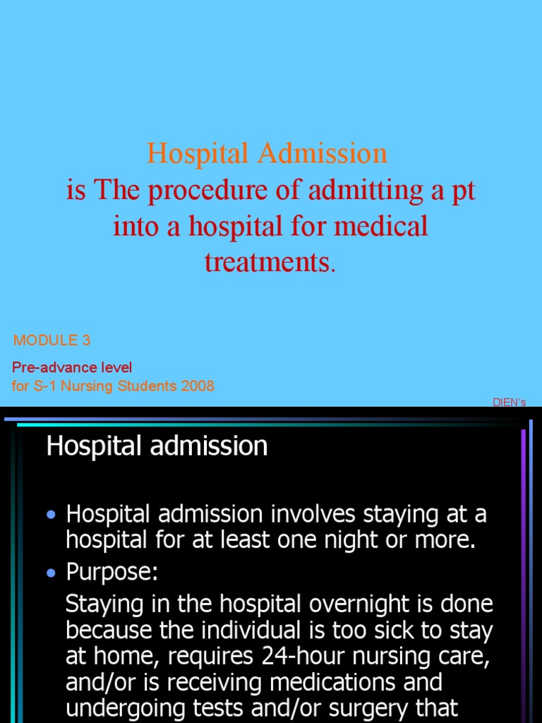Hospital Admission Process Overview | PDF | General Practitioner | Hospital