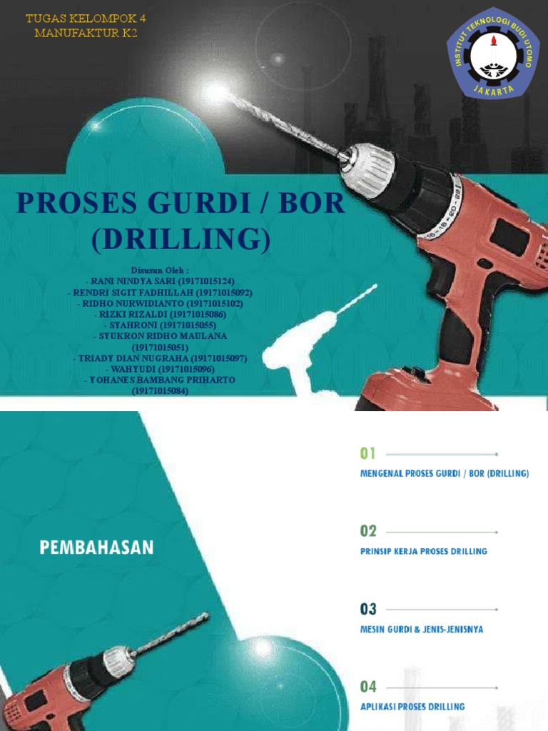 Proses Gurdi dan Jenis Mesin Gurdi | PDF