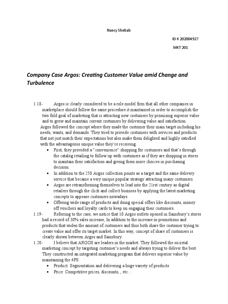Argos Case Study | PDF | Retail | Marketing