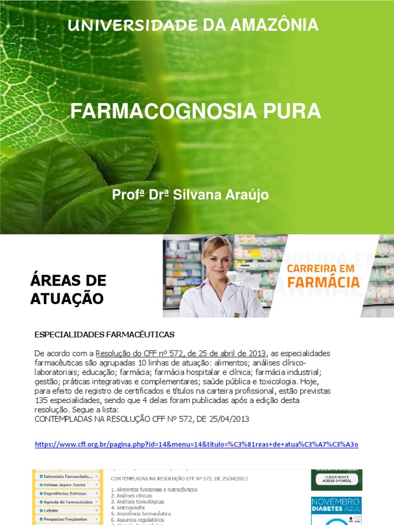 Farmacognosia e Suas Aplicações | PDF | Farmacognosia | Farmacêutico