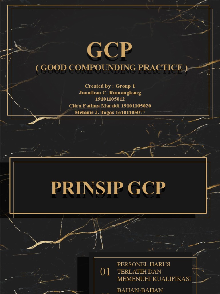 Panduan Praktik Peracikan Obat GCP | PDF