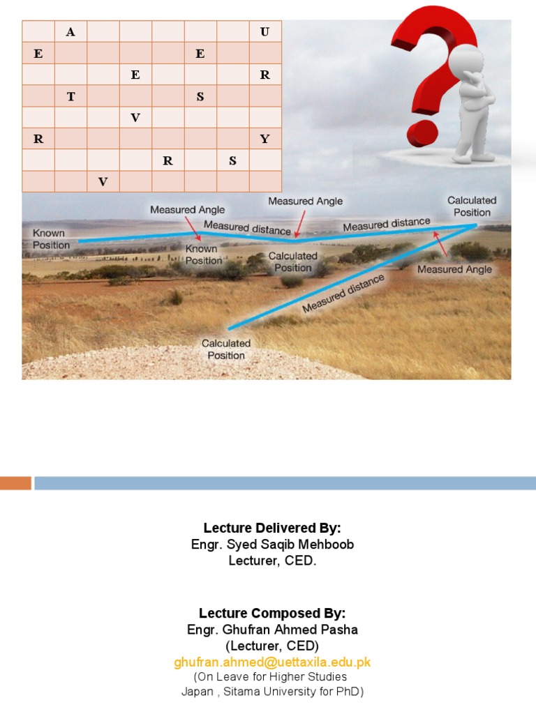Lecture 12,13 (Traversing) | PDF | Compass | Latitude