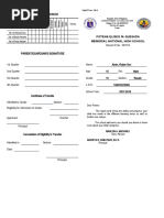 K To 12 Form 138 (Report Card) | PDF | Philippines | Psychology