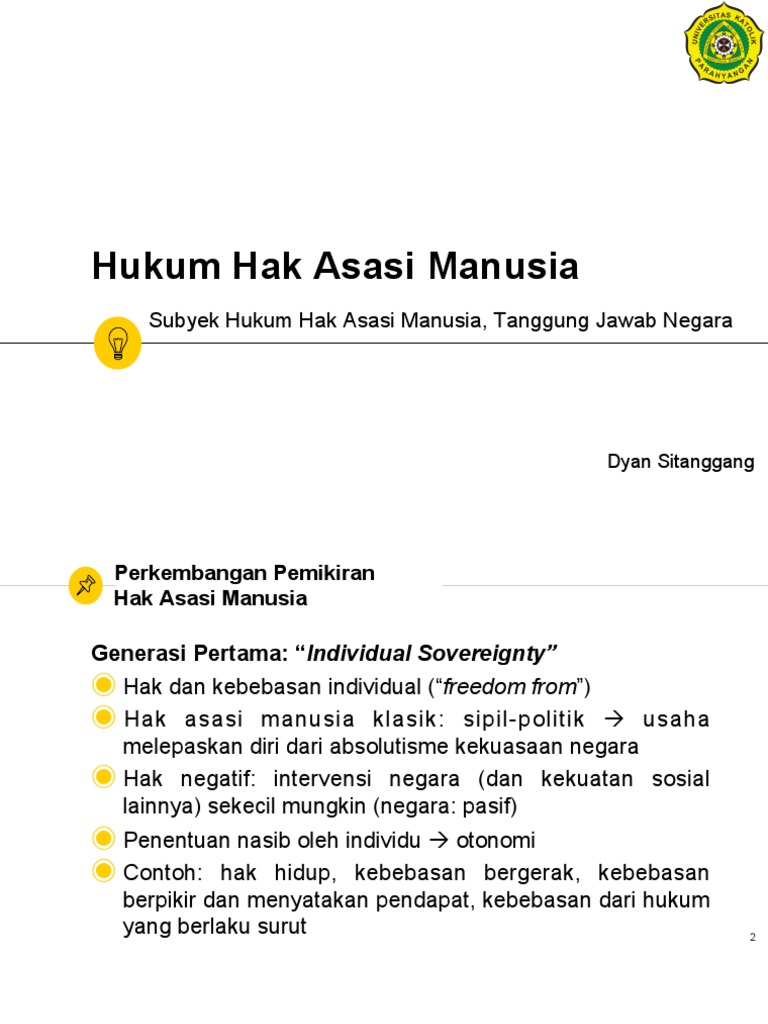 HK HAM - 03 Subyek Hukum HAM, Tanggung Jawab Negara | PDF