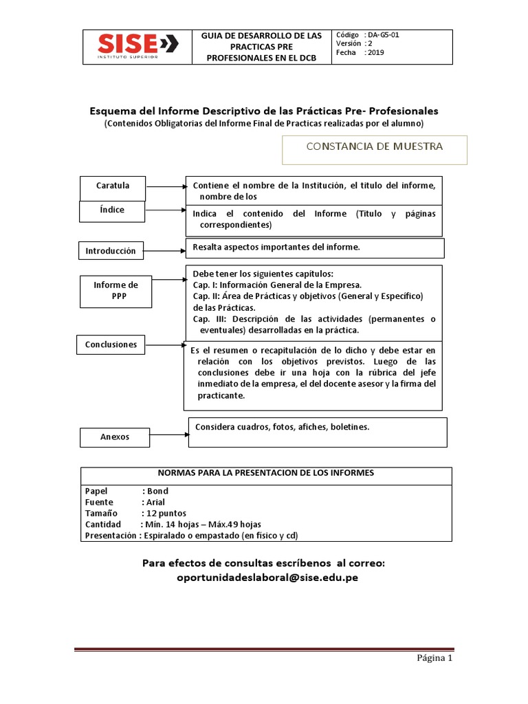ESQUEMA INFORME DESCRIPTIVO