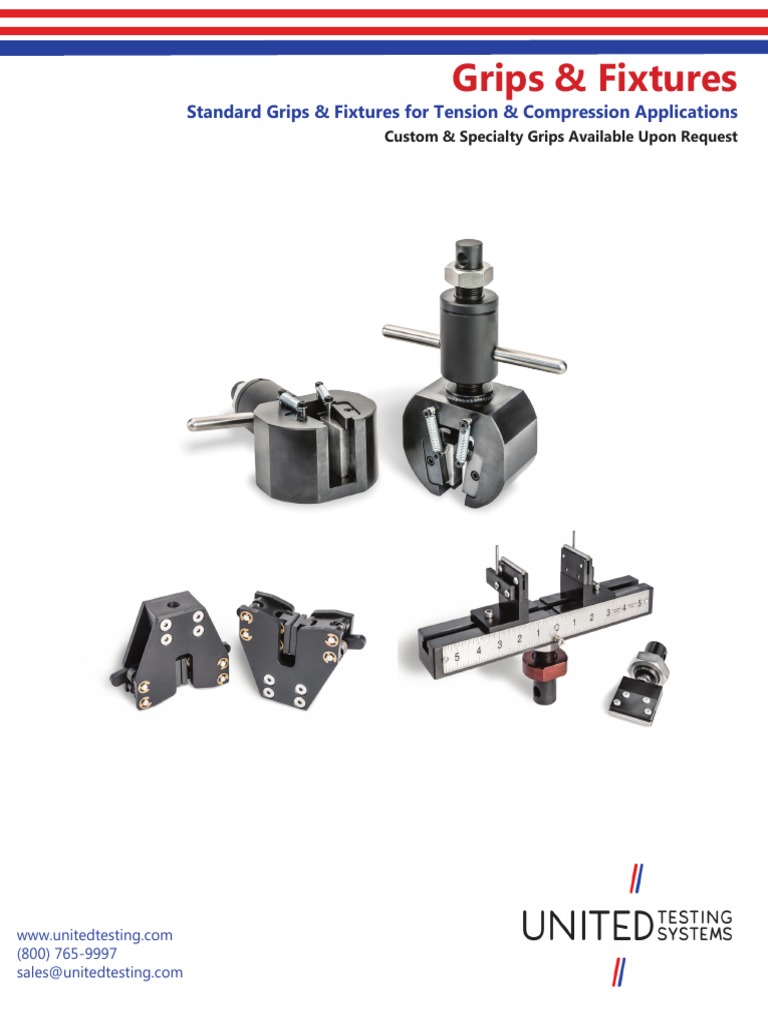 Standard Grips & Fixtures For Tension & Compression Applications | PDF ...