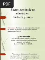 Ejercicios de Factorización Prima 6° Básico | PDF | Número primo ...