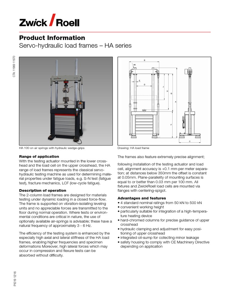 Comprehensive Product Information on the HA Series Servo-Hydraulic Load ...