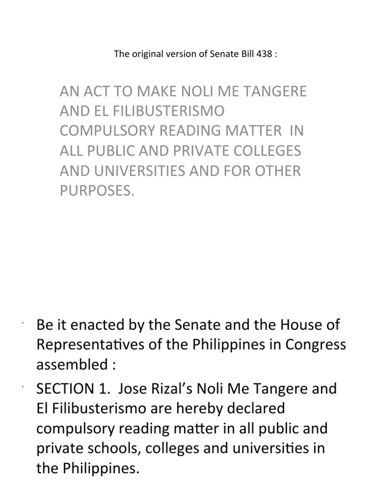 The Original Version of Senate Bill 438 | PDF
