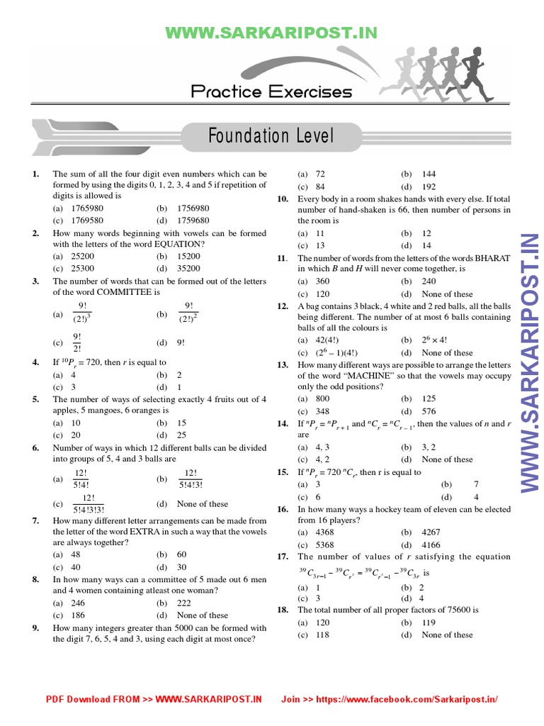 Permutation and Combination | PDF | Linguistics