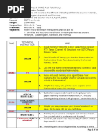 Lesson Plan in Mathematics 4 Perimeter | PDF | Rectangle | Elementary Geometry