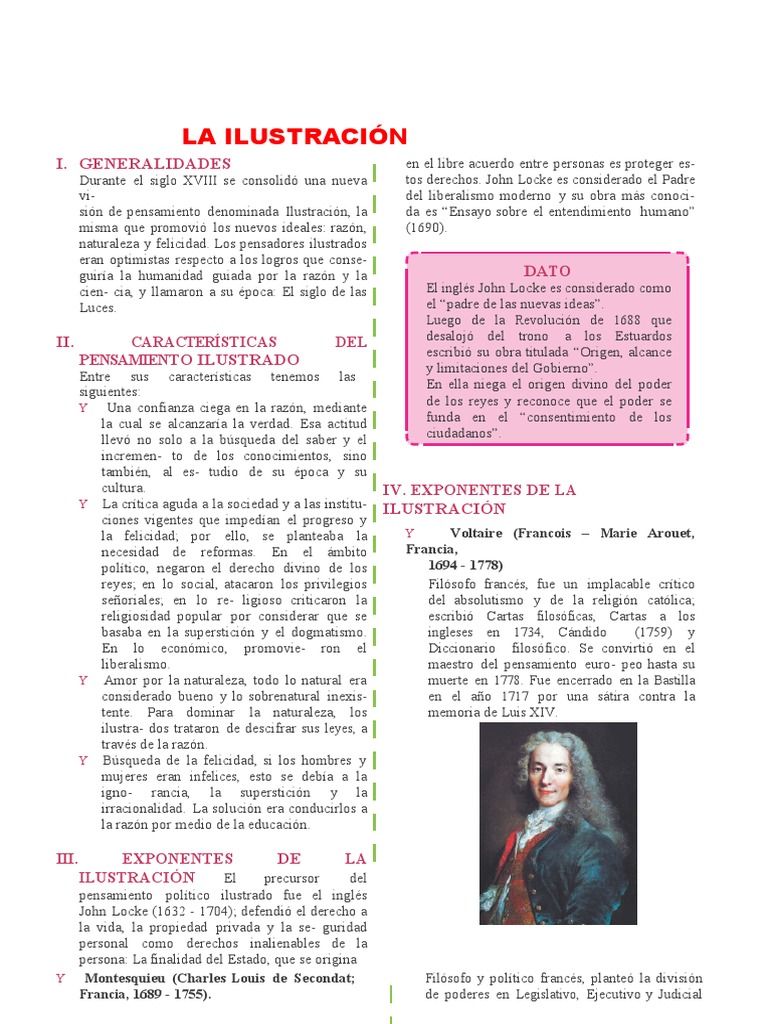 La Ilustracion 3ro | PDF | Montesquieu | Era de iluminacion